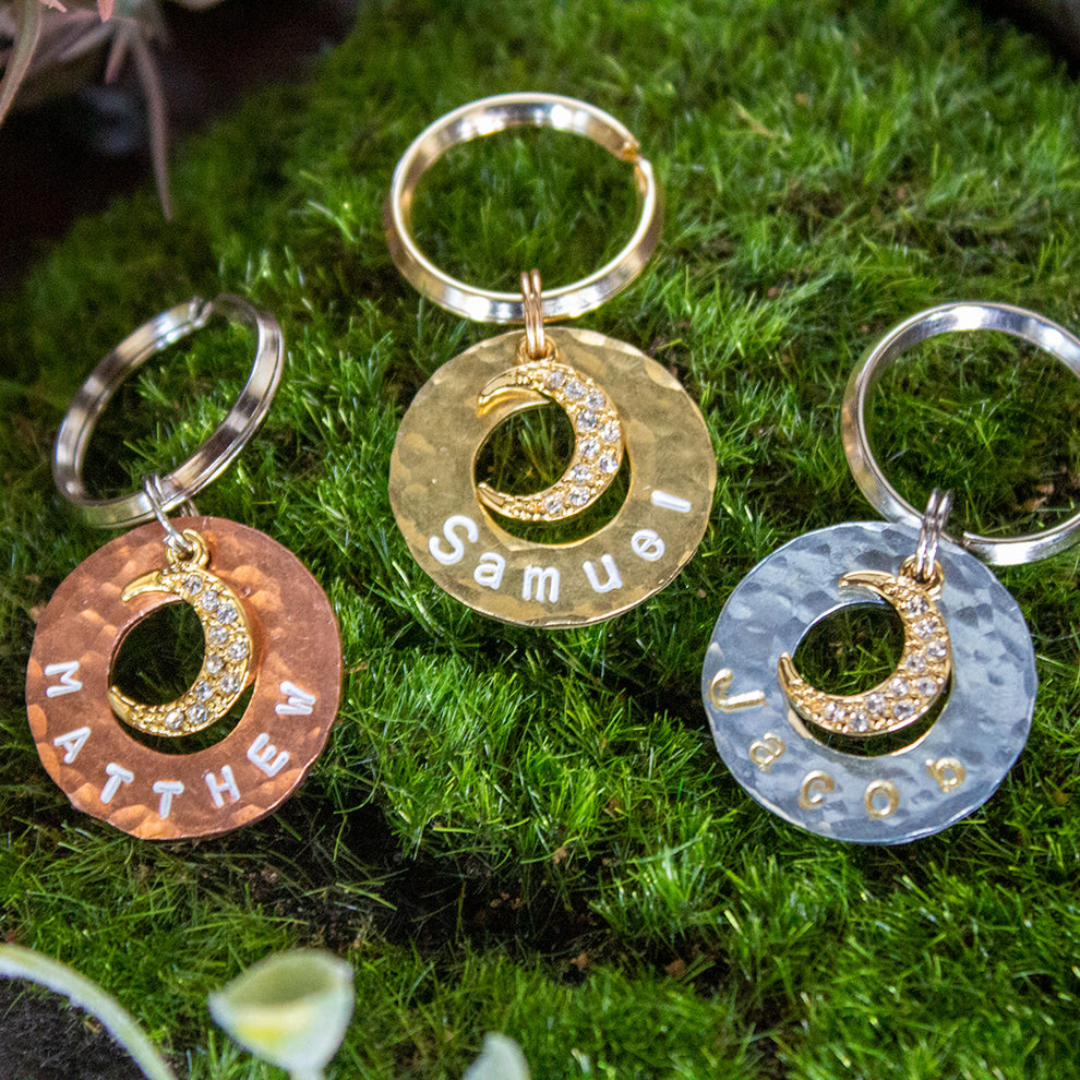 ゴールド・ムーンの迷子札 Regalito Kobe Gold Moon Tag – dog label Kobe