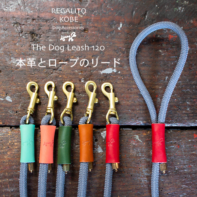 本革とロープのリード The Dog Leash 120 – dog label Kobe